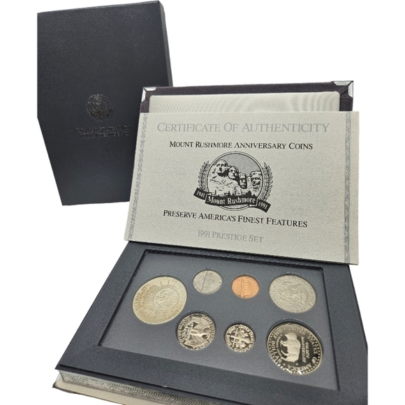 Us Mint | Other | 991 Mount Rushmore Anniversary Commemorative Coin Set ...